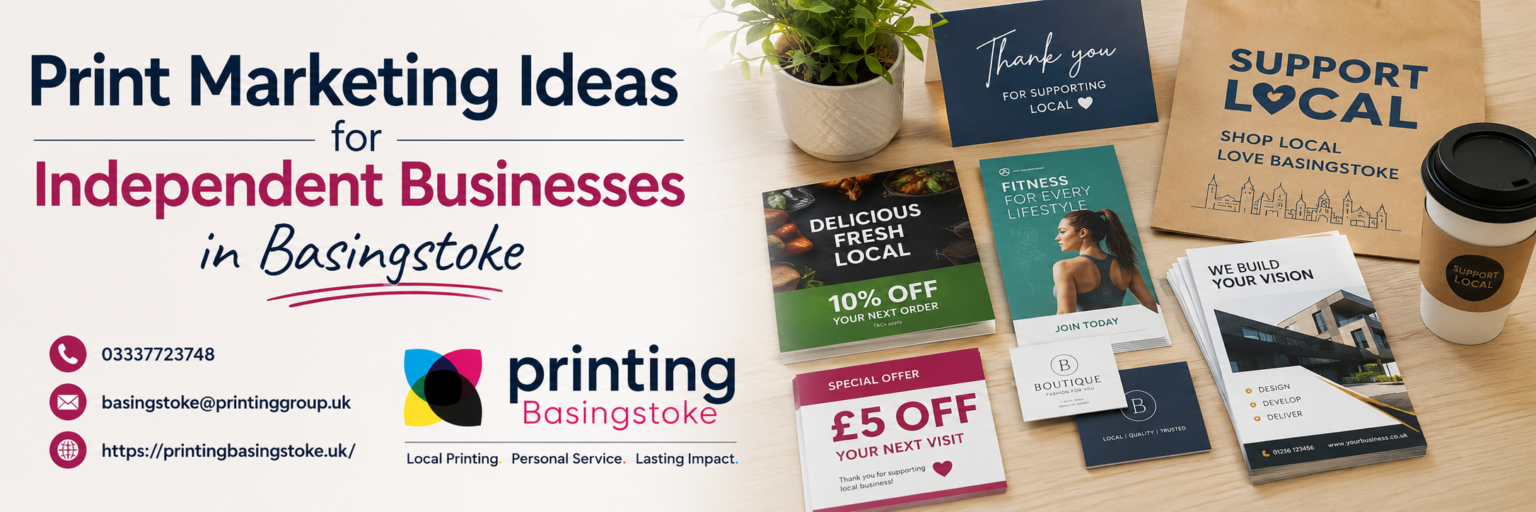 Print Marketing Ideas for Independent Businesses in Basingstoke